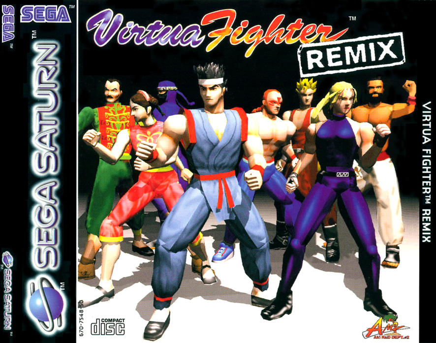 Sega Saturn V Virtua Fighter Remix E Game Covers Box Scans Box Art CD Labels Cart Labels